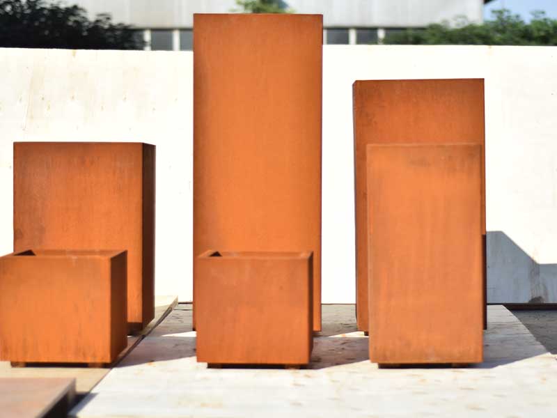 Rectangular Corten Planters-Corten Steel Garden Products
