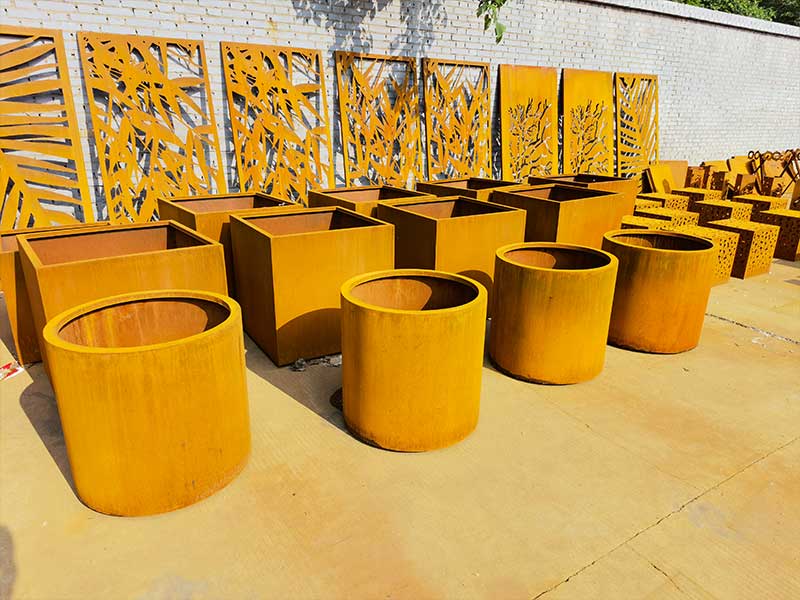 Corten Steel Window Planters-Corten Steel Garden Products