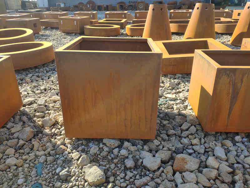 Rectangular Corten Planters-Corten Steel Garden Products