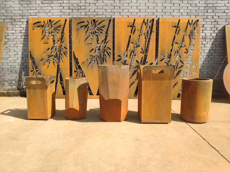 Rectangular Corten Planters-Corten Steel Garden Products