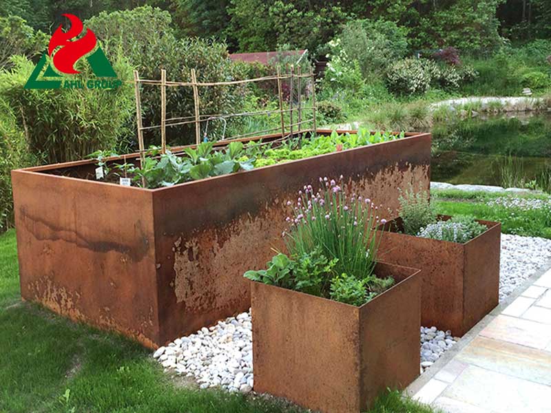 Outdoor Corten Planters- Corten Steel Garden Products