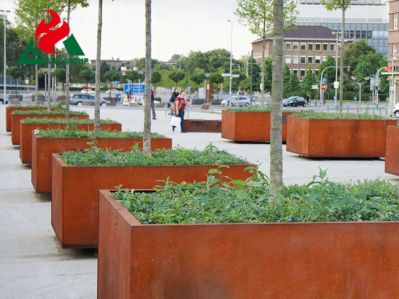 Outdoor Corten Planters- Corten Steel Garden Products