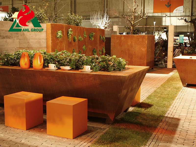 Outdoor Corten Planters- Corten Steel Garden Products