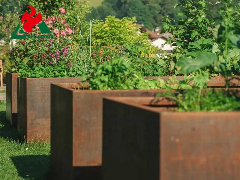 Rustic Corten Planters- Corten Steel Garden Products